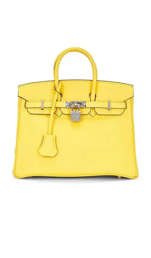 FWRD RENEW Hermes Taurillon Clemence Birkin 25 Handbag - Yellow