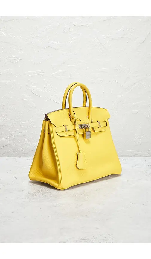 FWRD RENEW Hermes Taurillon Clemence Birkin 25 Handbag - Yellow
