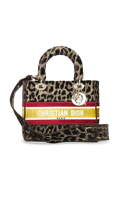 FWRD RENEW Dior Leopard Lady D-lite Handbag - Brown