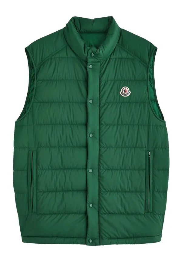 Moncler Barthe Quilted Shell Gilet - Green