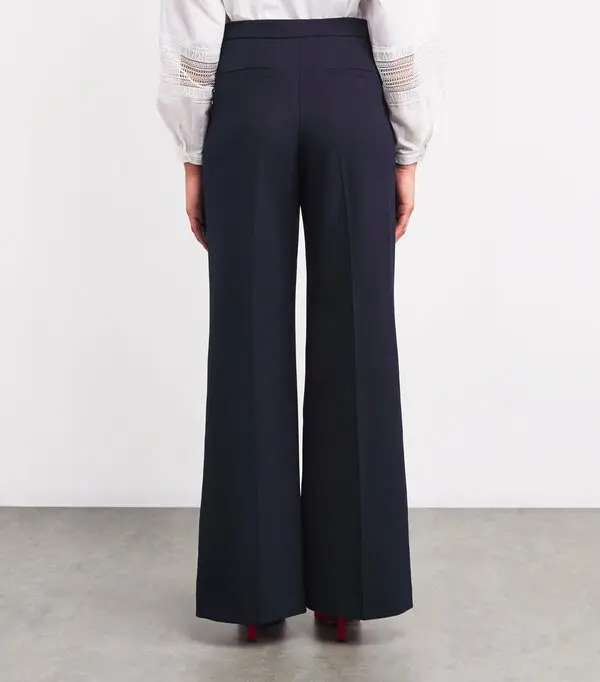 Claudie Pierlot Button-detailed High-waisted Straight Leg Trousers
