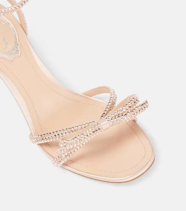 Rene Caovilla Embellished Bow Detail Sandals