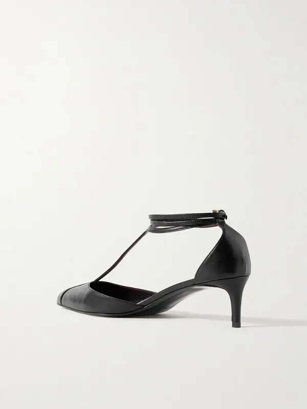 Khaite Mia Leather Pumps - Black