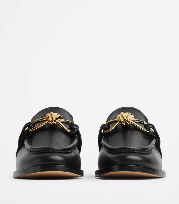Bottega Veneta Leather Astaire Open-back Loafers - Black