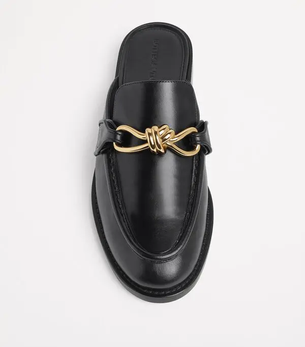 Bottega Veneta Leather Astaire Open-back Loafers - Black