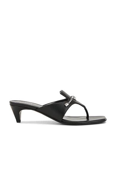 Magda Butrym Leather Thong Sandals With Kitten Heel