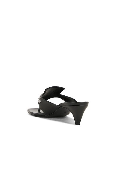 Magda Butrym Leather Thong Sandals With Kitten Heel