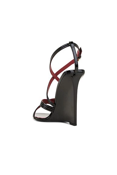 Saint Laurent Rossi Wedge Sandal - Nero