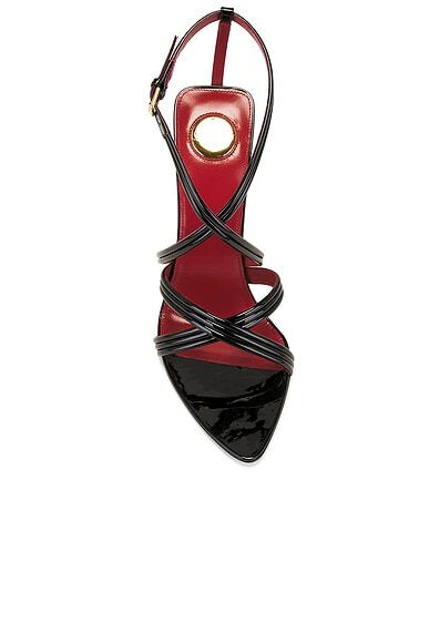 Saint Laurent Rossi Wedge Sandal - Nero