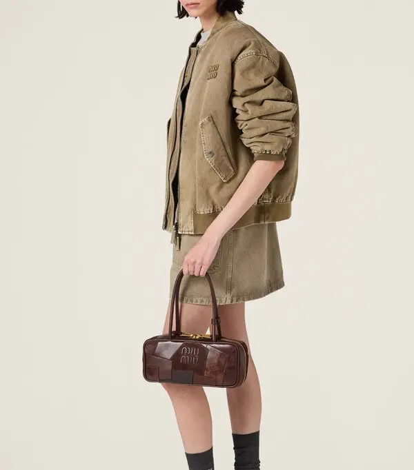 Miu Miu Leather Beau Patchwork Top-handle Bag