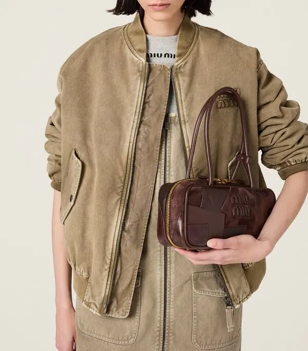 Miu Miu Leather Beau Patchwork Top-handle Bag