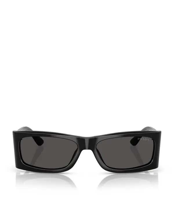 Prada Acetate Rectangle Sunglasses - Black