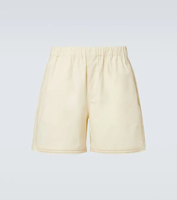 Commas Name Cotton Shorts In Ivory