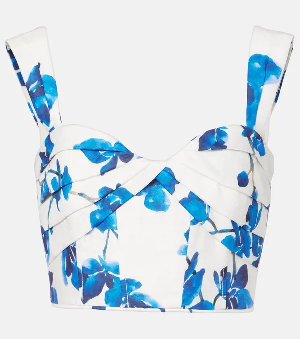 Rebecca Vallance Orchid Vines Print Top - Blue