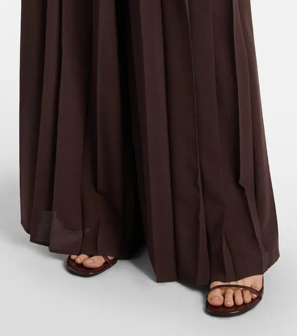 JOSEPH Tibre Pleated Wide-leg Trousers