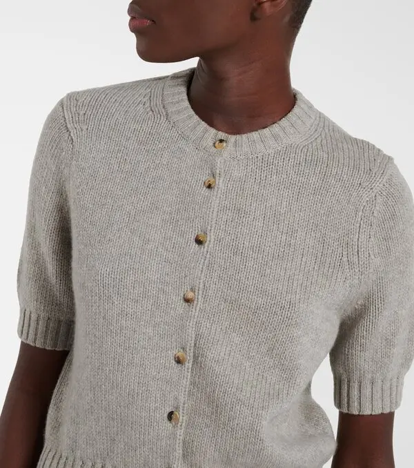 Khaite Nora Cashmere-blend Cardigan - Grey