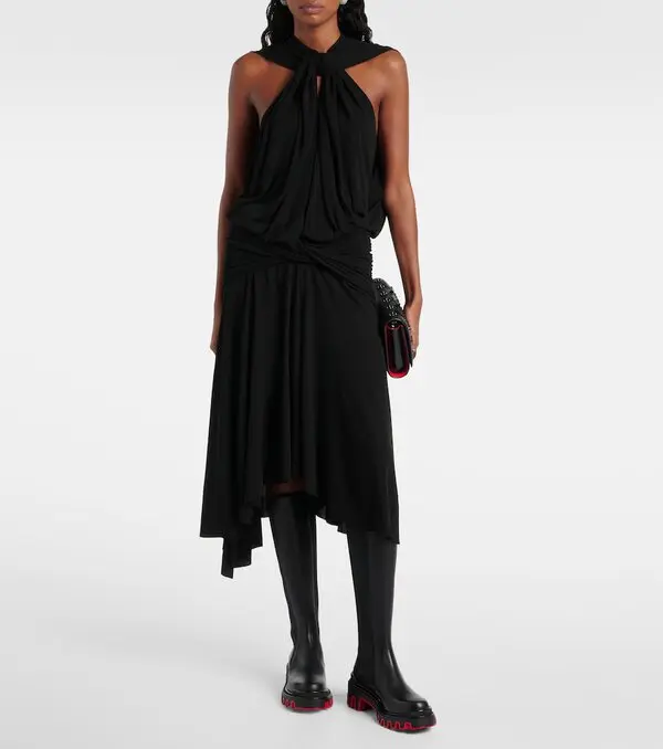 CHRISTIAN LOUBOUTIN Marchacroche Leather Knee-high Boots