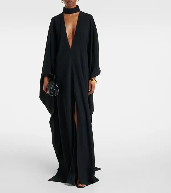 TALLER MARMO Crepe Cady Kaftan - Black