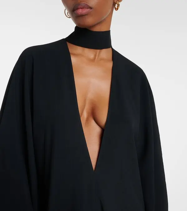 TALLER MARMO Crepe Cady Kaftan - Black