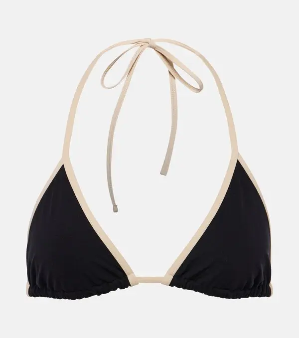 TOTEME Halterneck Bikini Top - Black