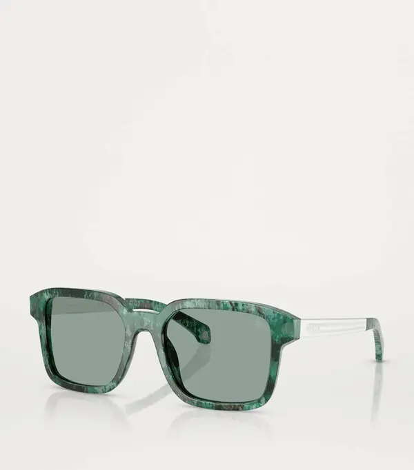 Moncler Acetate Square Frame Sunglasses - Brown