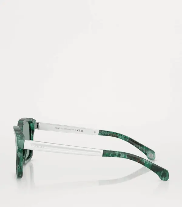 Moncler Acetate Square Frame Sunglasses - Brown