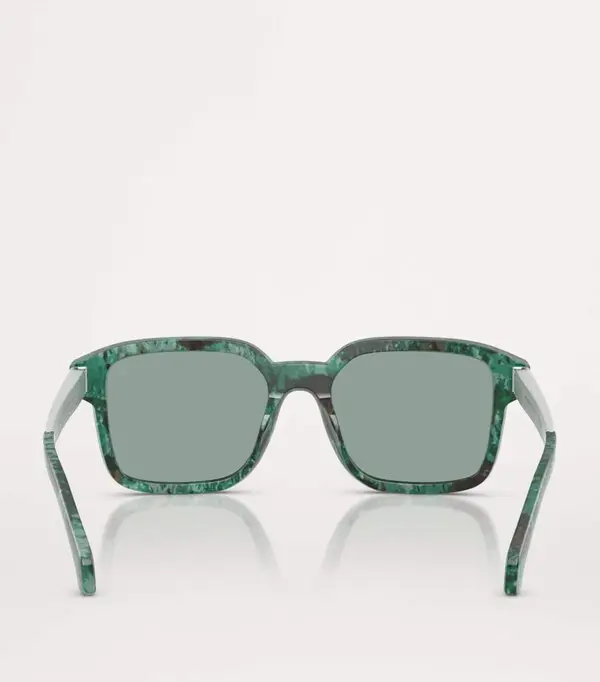 Moncler Acetate Square Frame Sunglasses - Brown