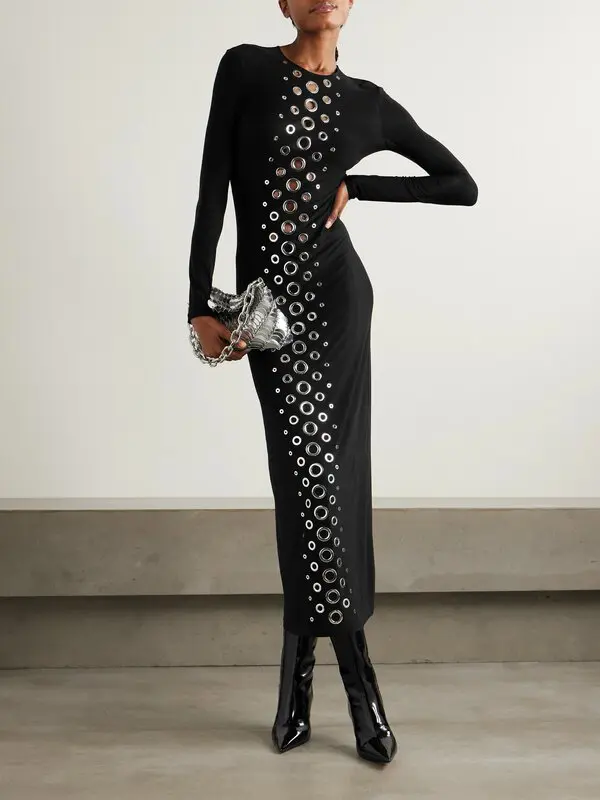 Rabanne Eyelet-embellished Maxi Dress
