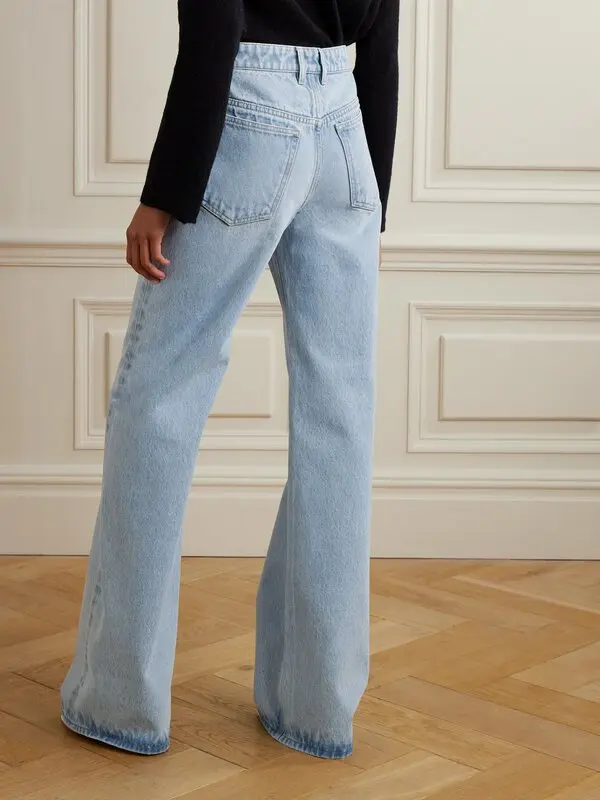 Rabanne Embellished High-rise Wide-leg Jeans