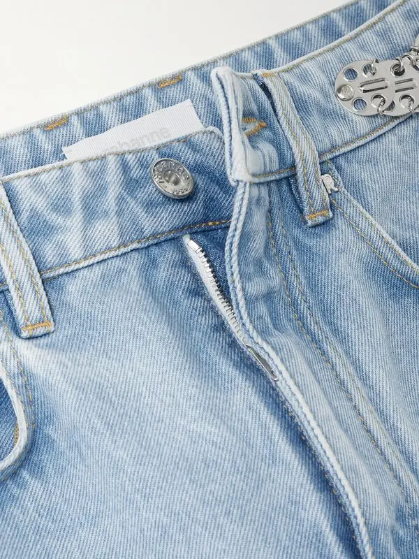 Rabanne Embellished High-rise Wide-leg Jeans