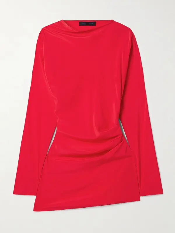 Proenza Schouler Keegan Draped Crepe De Chine Top - Red