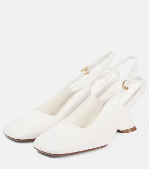 Dries Van Noten Leather Slingback Wedges