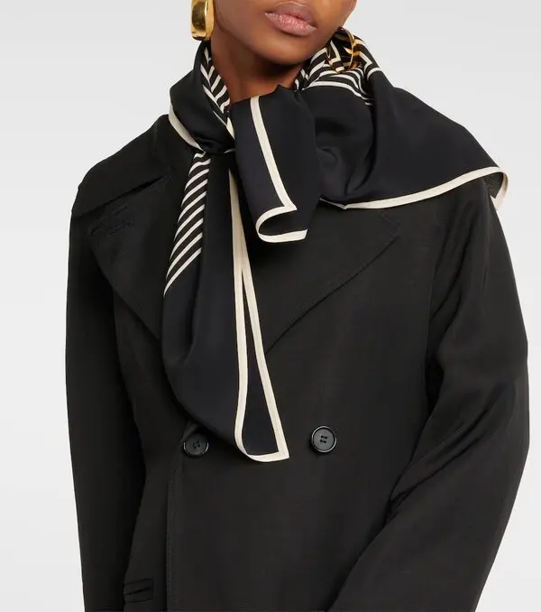 TOTEME Printed Silk Scarf - Black