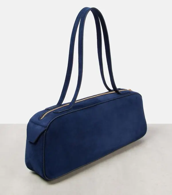 Khaite Simona Suede Shoulder Bag - Blue