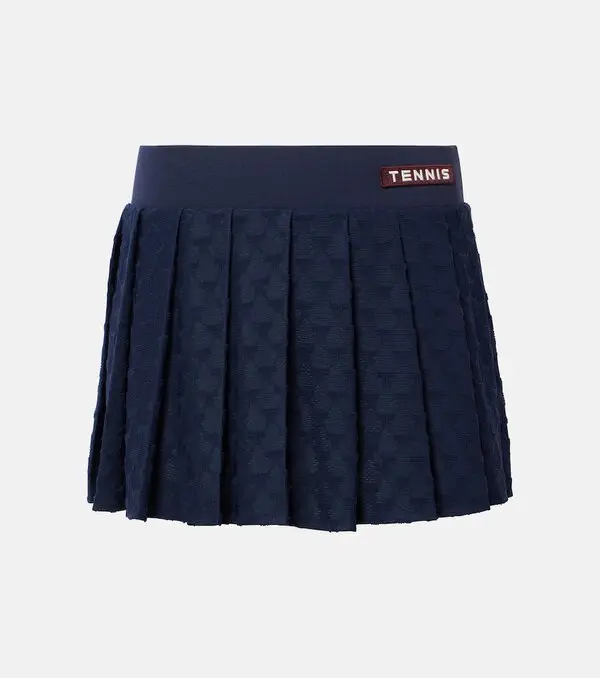 Tory Burch Pleated Terry Jacquard Miniskirt