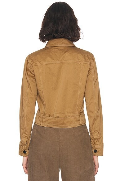 Saint Laurent Cropped Belted Jacket - Chatain