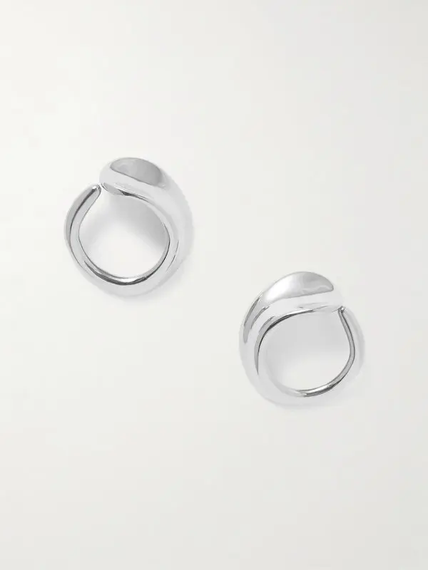Agmes Marta Recycled Sterling Hoop Earrings - Silver