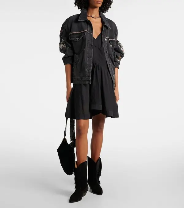 MARANT ETOILE Danielle Cotton-blend Mini Dress