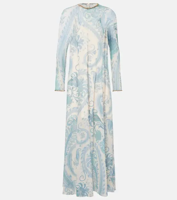Zimmermann Illuminate Paisley Maxi Dress - Blue
