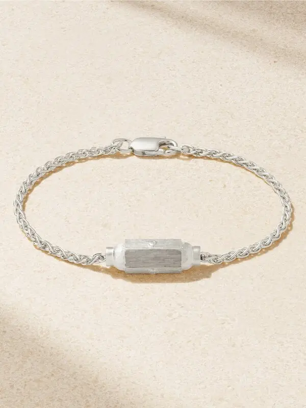 MARIE LICHTENBERG 18-karat White Gold Diamond Bracelet - Silver