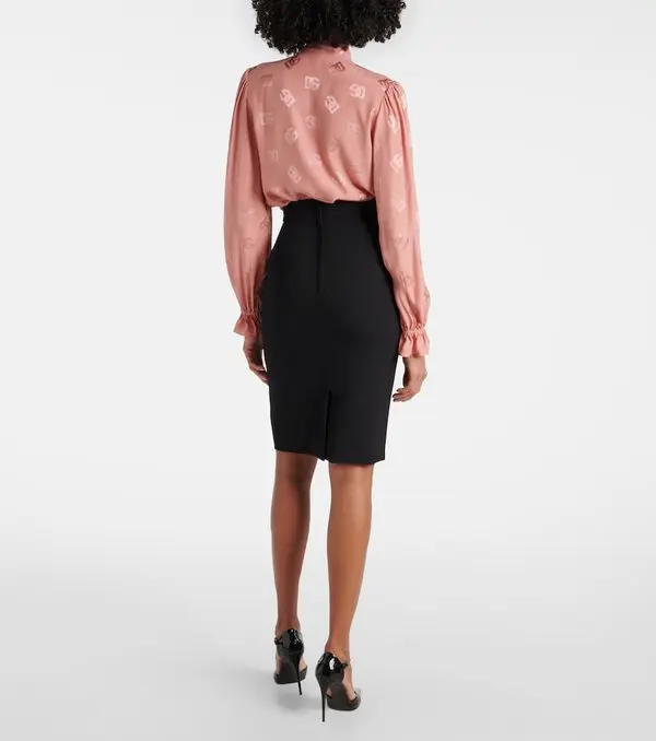 Dolce & Gabbana Virgin Wool Pencil Skirt