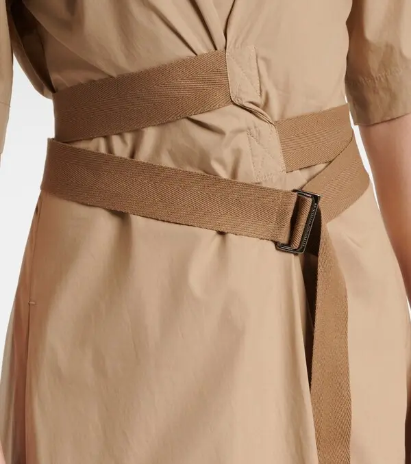 Brunello Cucinelli Belted Cotton Shirt Dress