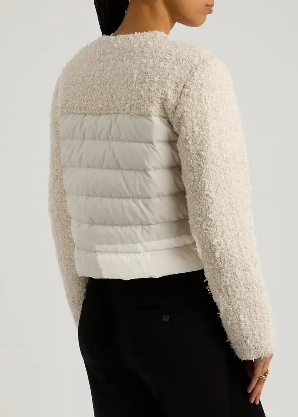 Moncler Dauphin Logo Tweed And Shell Jacket