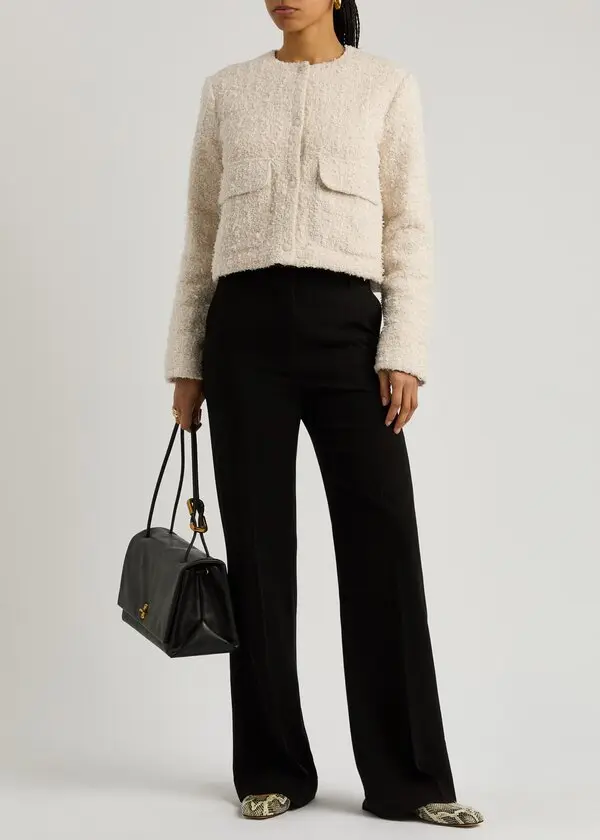 Moncler Dauphin Logo Tweed And Shell Jacket