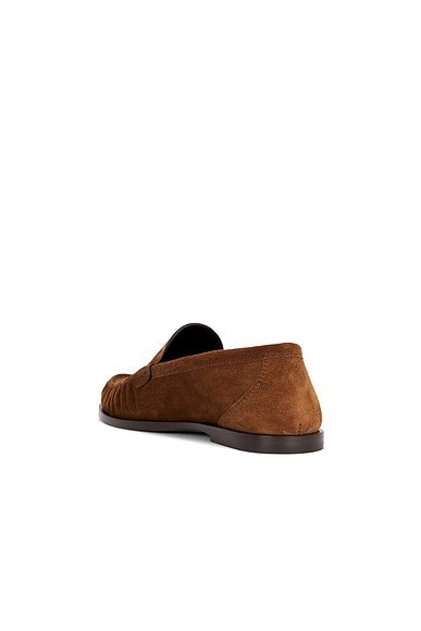 Saint Laurent Suede Loafers - Snuff