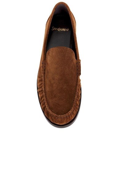 Saint Laurent Suede Loafers - Snuff