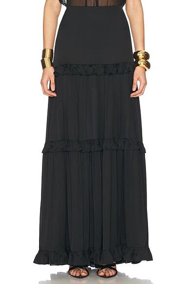 Saint Laurent Charmeuse Maxi Skirt