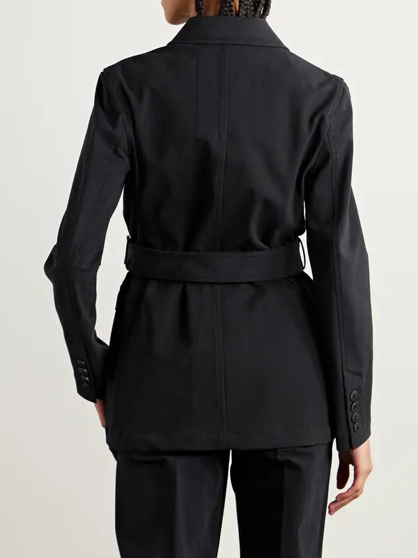 Veronica De Piante Amelia Belted Cotton-blend Jacket
