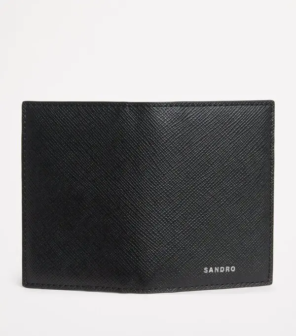 Sandro Faux Leather Bifold Card Holder - Black