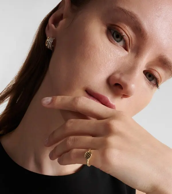 David Yurman Sculpted Cable 18kt Yellow Ring
